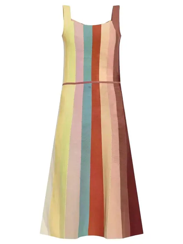 Paul Smith Striped Midi Dress - Yellow