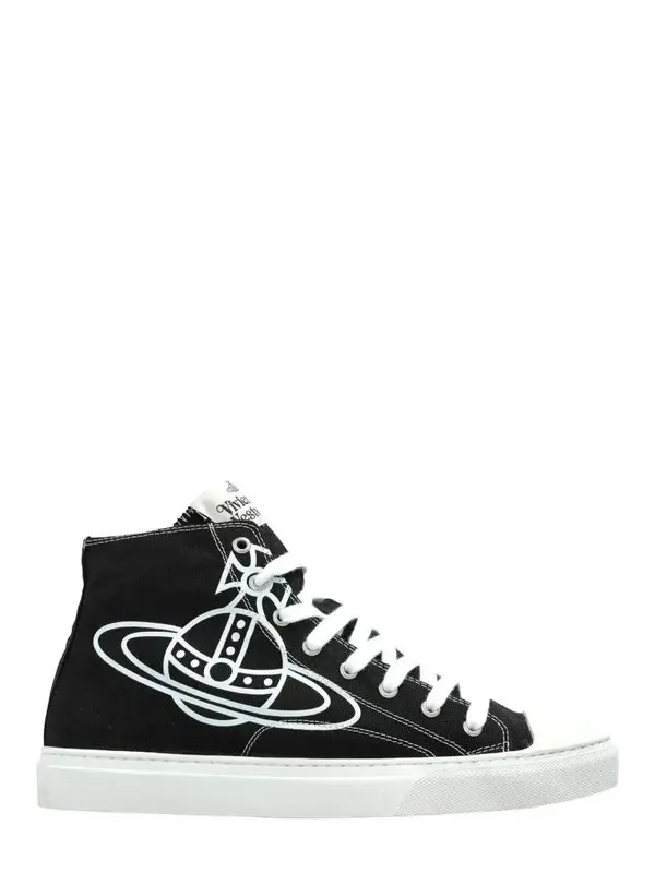 VIVIENNE WESTWOOD Orb-motif High-top Sneakers - Black