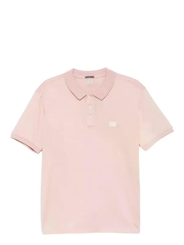 C.P. COMPANY Logo-patch Polo Shirt - Pink