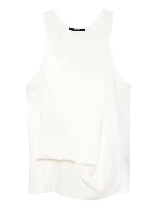 SONGZIO Draped Vest - White