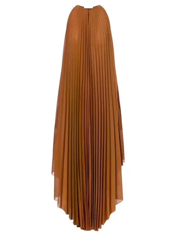 Philosophy Di Lorenzo Serafini Pleated Sleeveless Dress - Brown