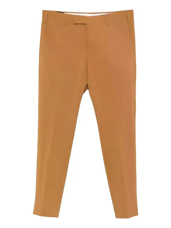 PT TORINO Tapered Tailored Trousers - Brown