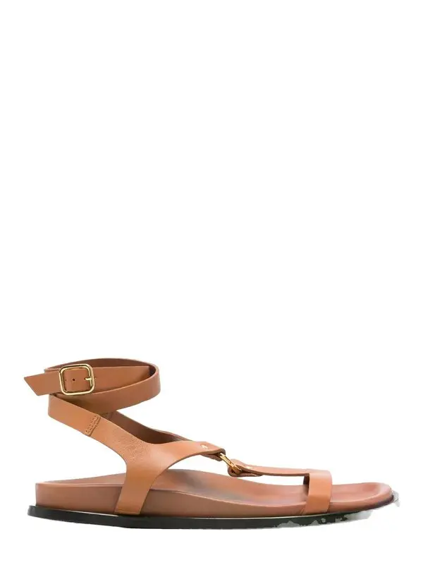 ALOHAS Leather Sandals - Brown