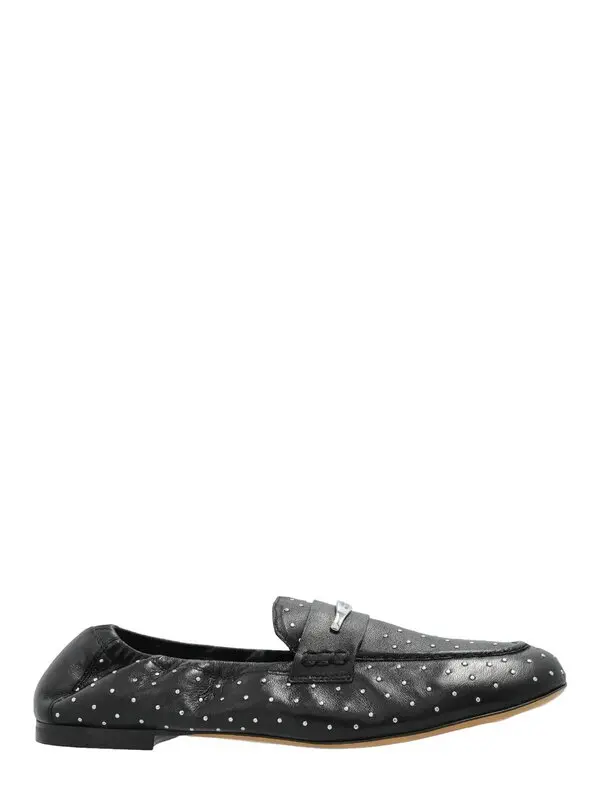 Isabel Marant Studded Leather Loafers - Black