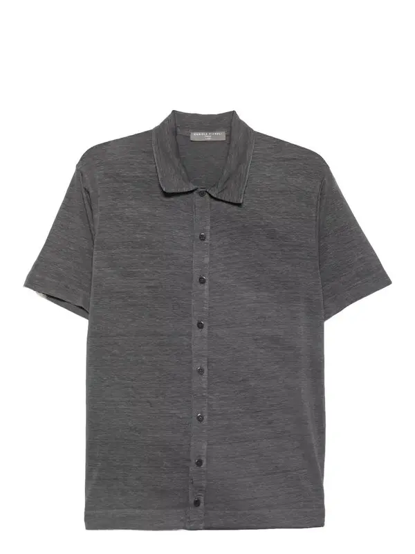 DANIELE FIESOLI Slub-texture Polo Shirt - Grey