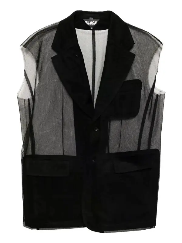 BLACK COMME DES GARÇONS Sleeveless Blazer - Black