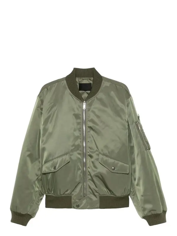 Prada Triangle-logo Bomber Jacket - Green