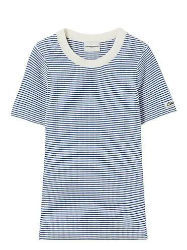 Claudie Pierlot Striped Fine-knit Top - Bleus