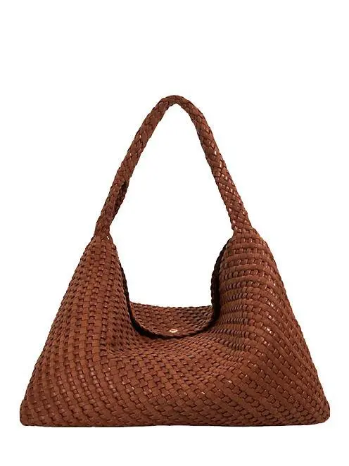 DUNE Deliberate Xl Woven Shoulder Bag - Tan Synthetic