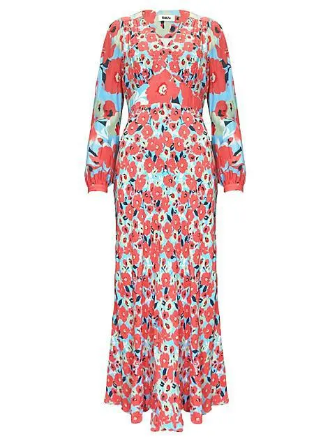 RO&ZO Floral-print Woven Midi Dress - Ditsy Tea Dress