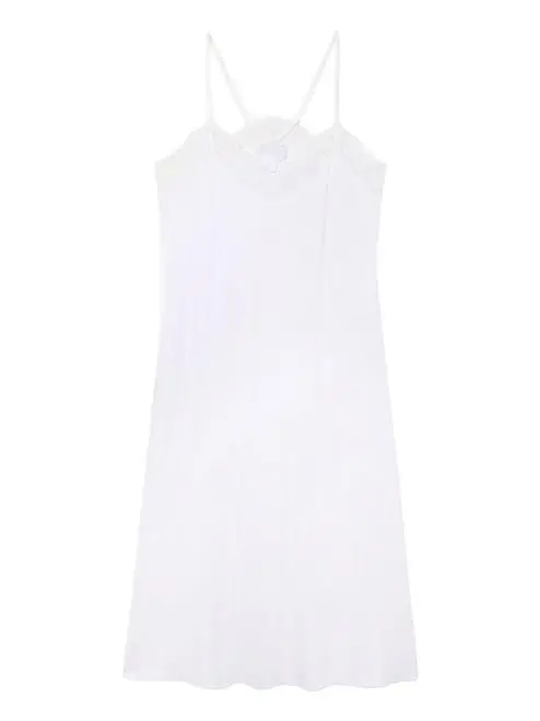 THE WHITE COMPANY Lace-embroidered Cami Stretch-jersey Nightie - Ivory
