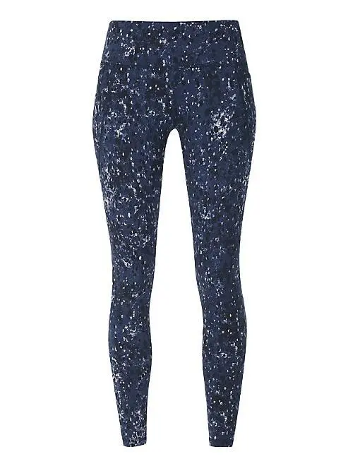 Sweaty Betty Power Workout Abstract-pattern Stretch-jersey Leggings Xxl - Blue Ebony Print