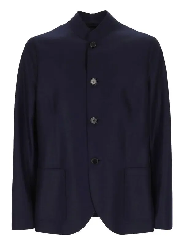 Harris Wharf London Nehru Jacket - Blue
