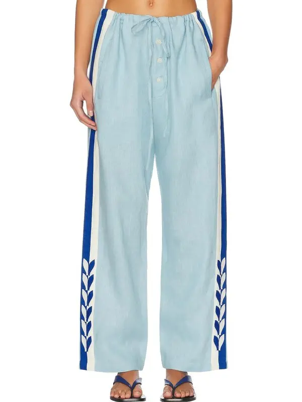 BODE Seedling Stripe Pajama Pant - Blue White