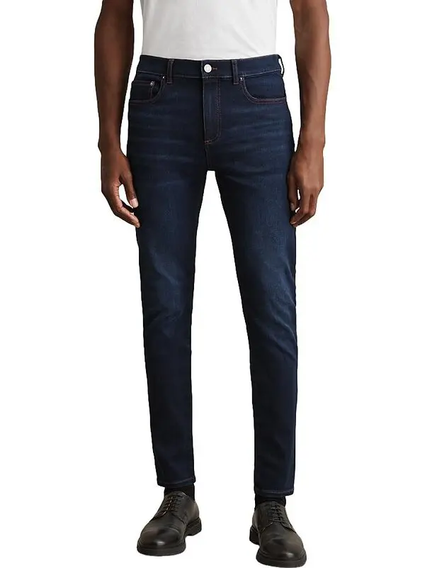 REISS Bleaker Skinny Fit Jeans - Washed Dark Indigo