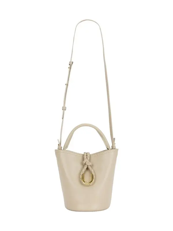 Bottega Veneta Small Liberta Bucket Bag - Ecru & Muse Brass