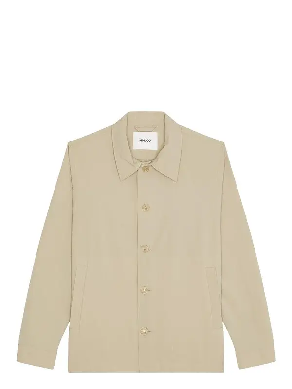 Nn07 Zander Overshirt In Beige - White Pepper