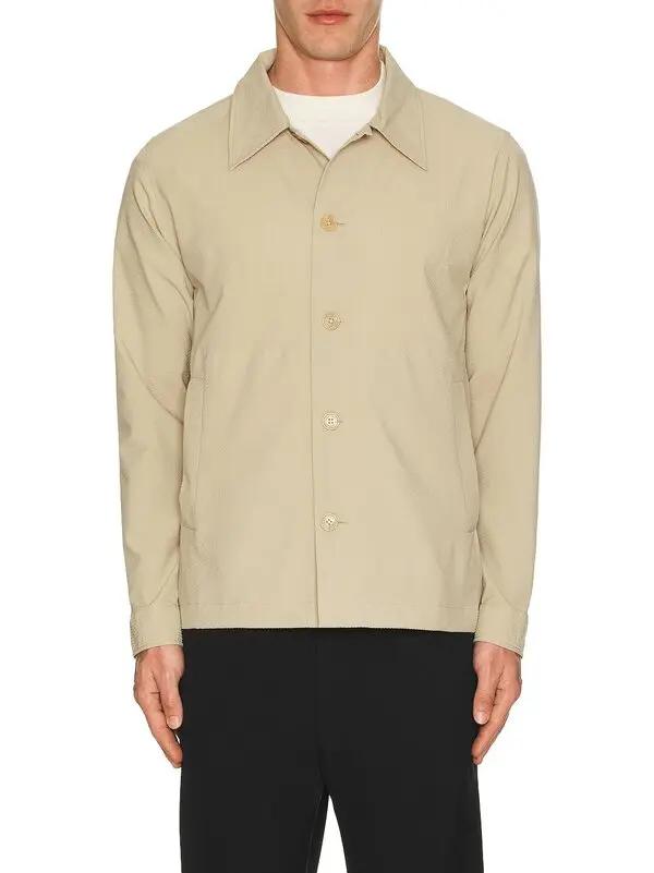 Nn07 Zander Overshirt In Beige - White Pepper