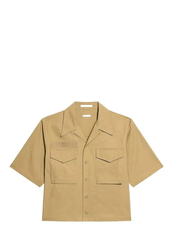 Helmut Lang Boxy Field Shirt In Brown - Warm Khaki
