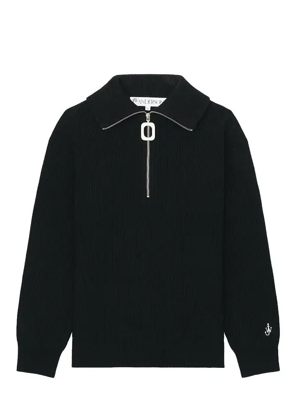 JW Anderson Half Zip Jumper - Black