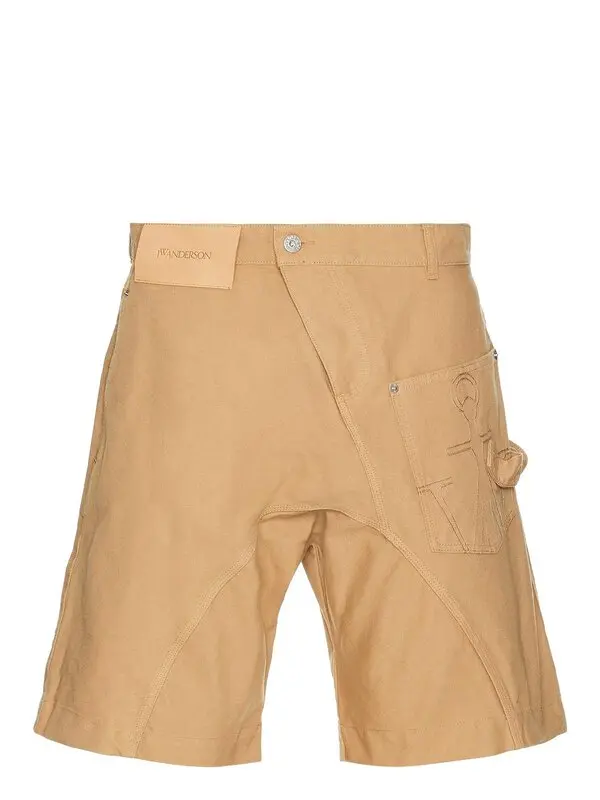 JW Anderson Twisted Workwear Shorts - Flax
