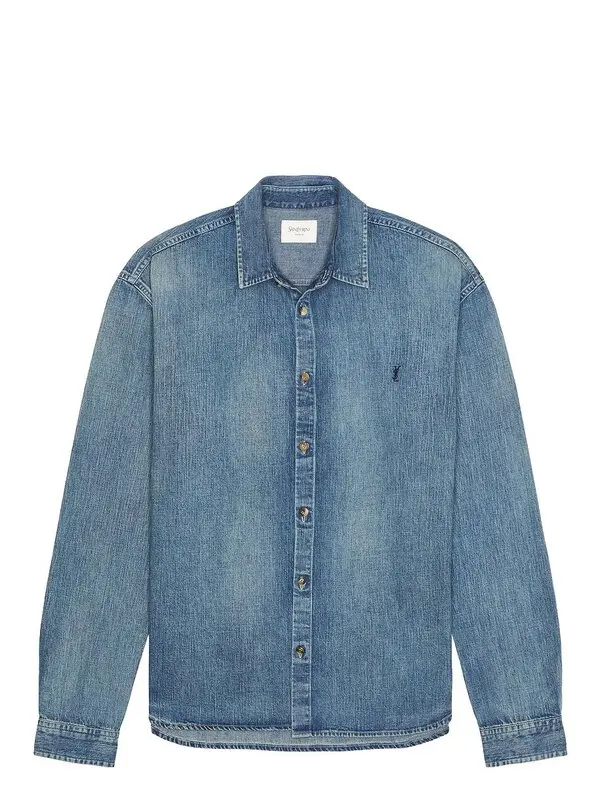 Saint Laurent Casual Shirt In Blue - Day Blue