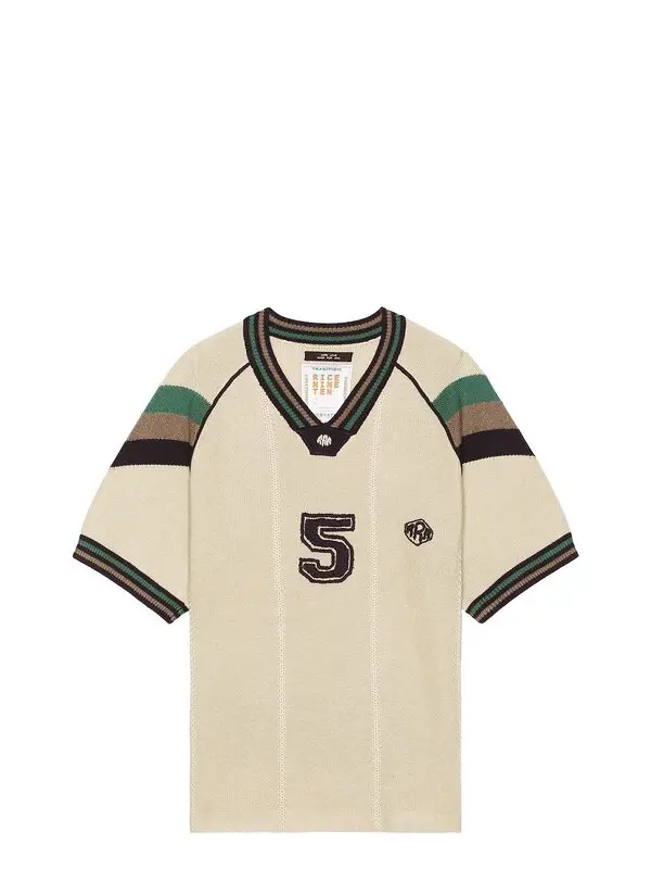RICE NINE TEN Knitted Game Jersey - Beige