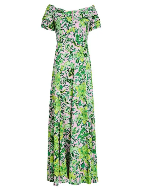 Diane Von Furstenberg Laurie Floral-print Maxi Dress - Green