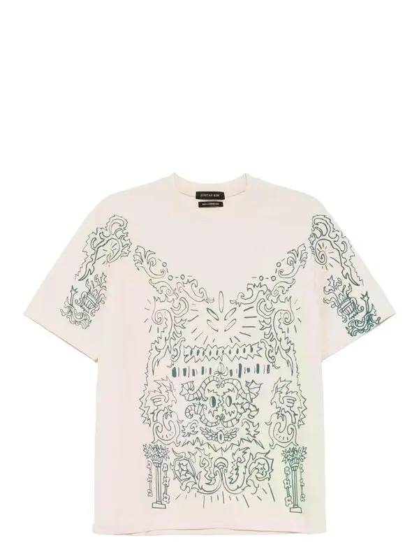 JUNTAE KIM Graphic Print T-shirt - Neutrals