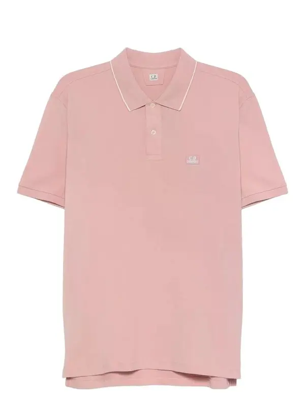 C.P. COMPANY Logo-patch Polo Shirt - Pink