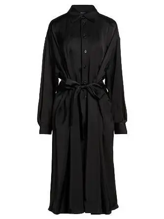 Fabiana Filippi Viscose Midi Shirt Dress - Black