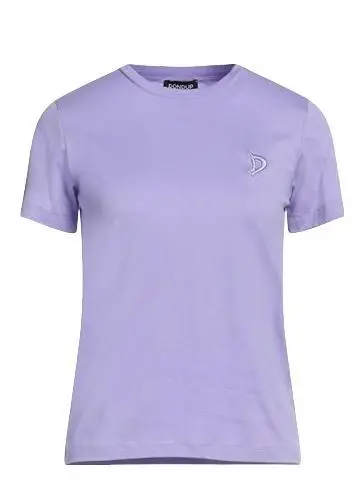 DONDUP Cotton Crewneck T-shirt With Embroidered Logo - Purple