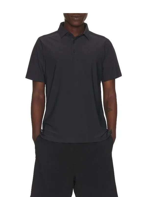RHONE Regatta Pique Polo In . Also - Black
