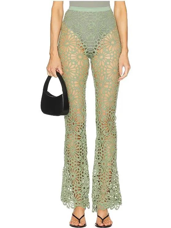 Norma Kamali Boot Pant - Green