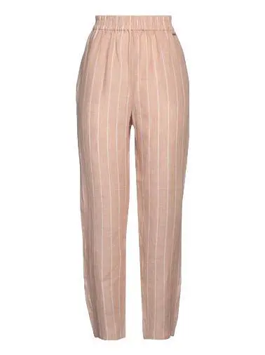 Armani Exchange Striped Straight Leg Pants - Beige