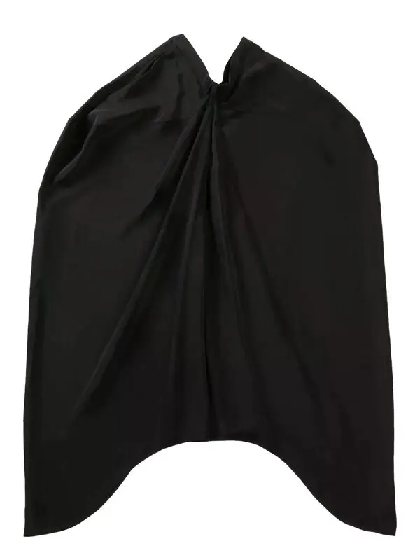 YANGKEHAN Draped Maxi Skirt - Black