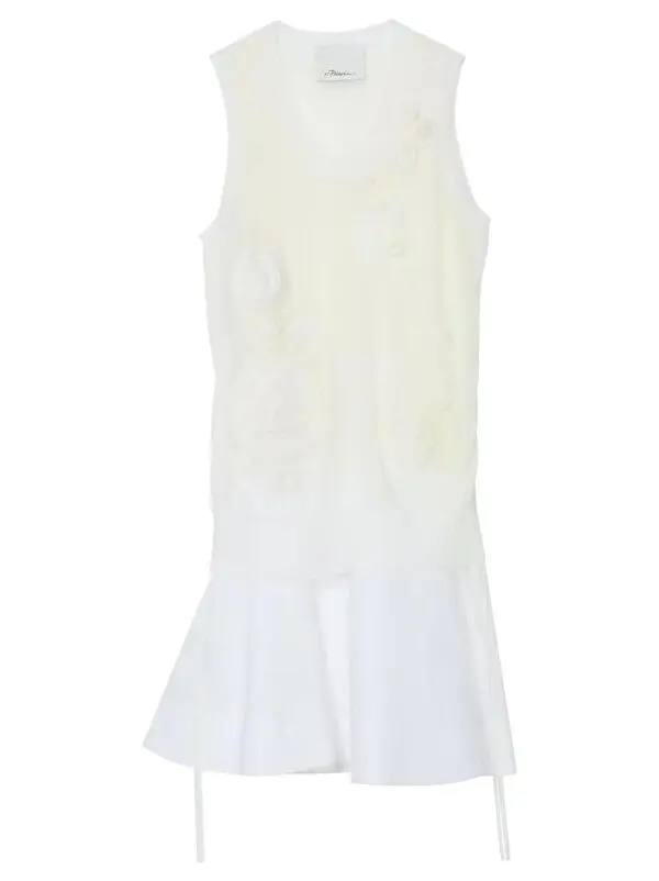 3.1 Phillip Lim Floral-appliqué Midi Dress - White
