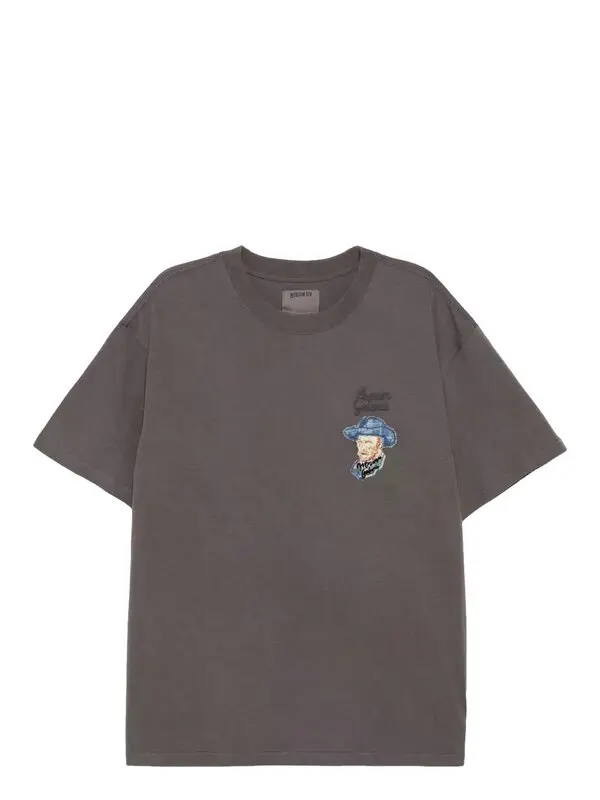 MUSIUM DIV. Logo-embroidered T-shirt - Grey