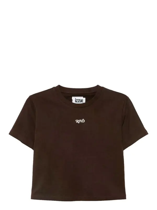Izzue Embroidered T-shirt - Brown