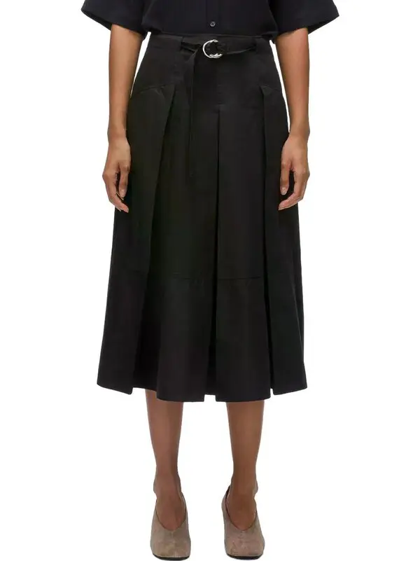 3.1 Phillip Lim Belted Midi Skirt - Black