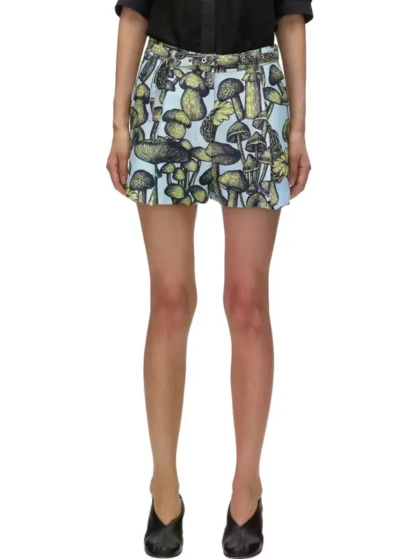 3.1 Phillip Lim Graphic-print Thigh-length Shorts - Blue