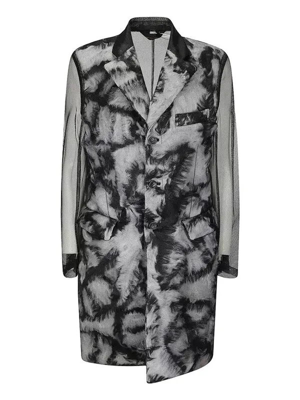 Comme Des Garçons Single-breasted Coat - Grey
