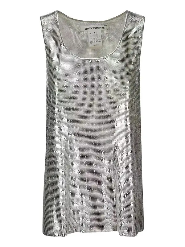 Junya Watanabe Sequined Tank Top - Silver