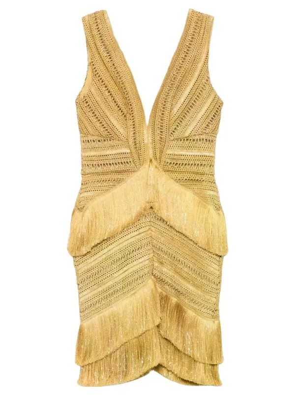 PatBO Pampas Mini Dress - Gold