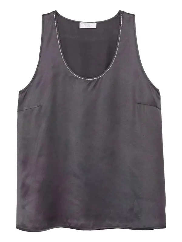 Peserico Bead-detail Tank Top - Grey