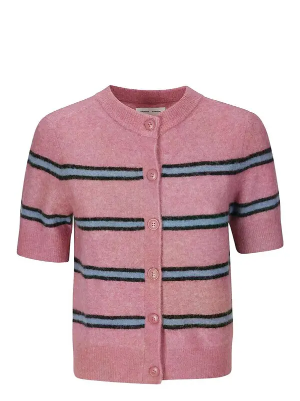 SAMSOE SAMSOE Sanoura Striped Cardigan - Pink