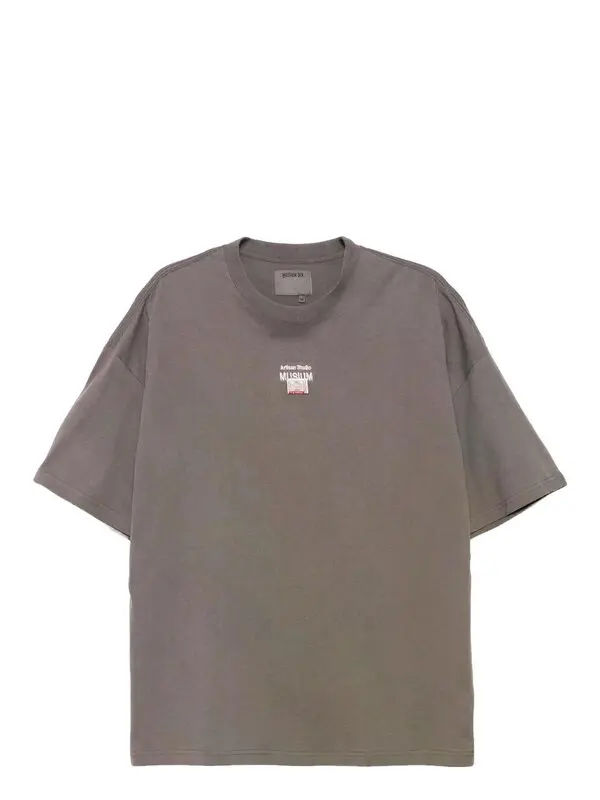 MUSIUM DIV. Logo-embroidered T-shirt - Grey