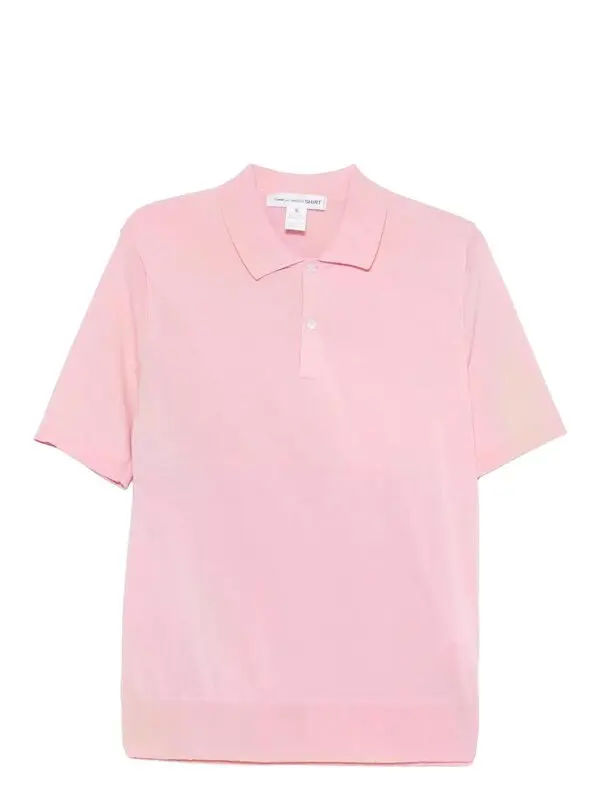 Comme Des Garçons Fine-knit Polo Shirt - Pink