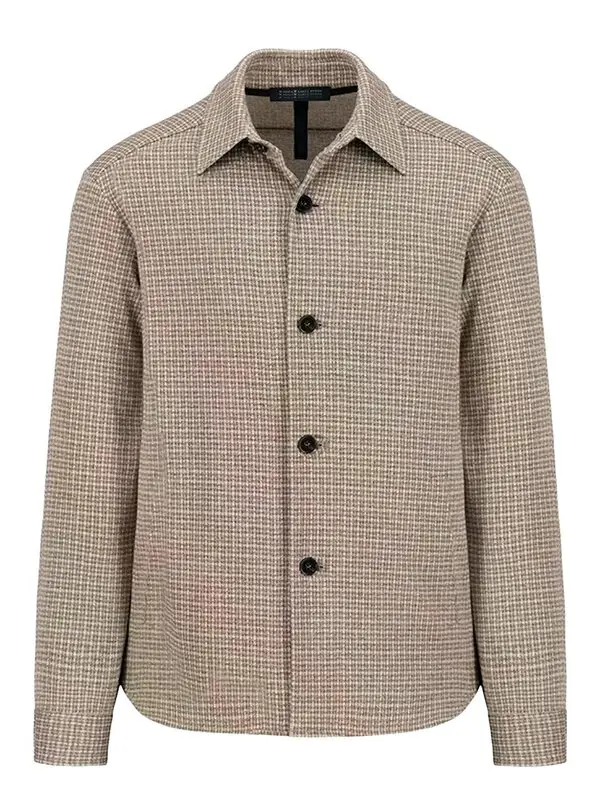 Harris Wharf London Checked Shirt Jacket - Neutrals