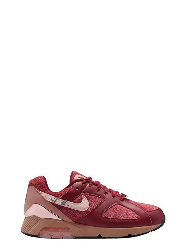 Nike Air Max 180 Apron Records Bloodline Sneakers - Team Red/fossil Rose/pink Oxford
